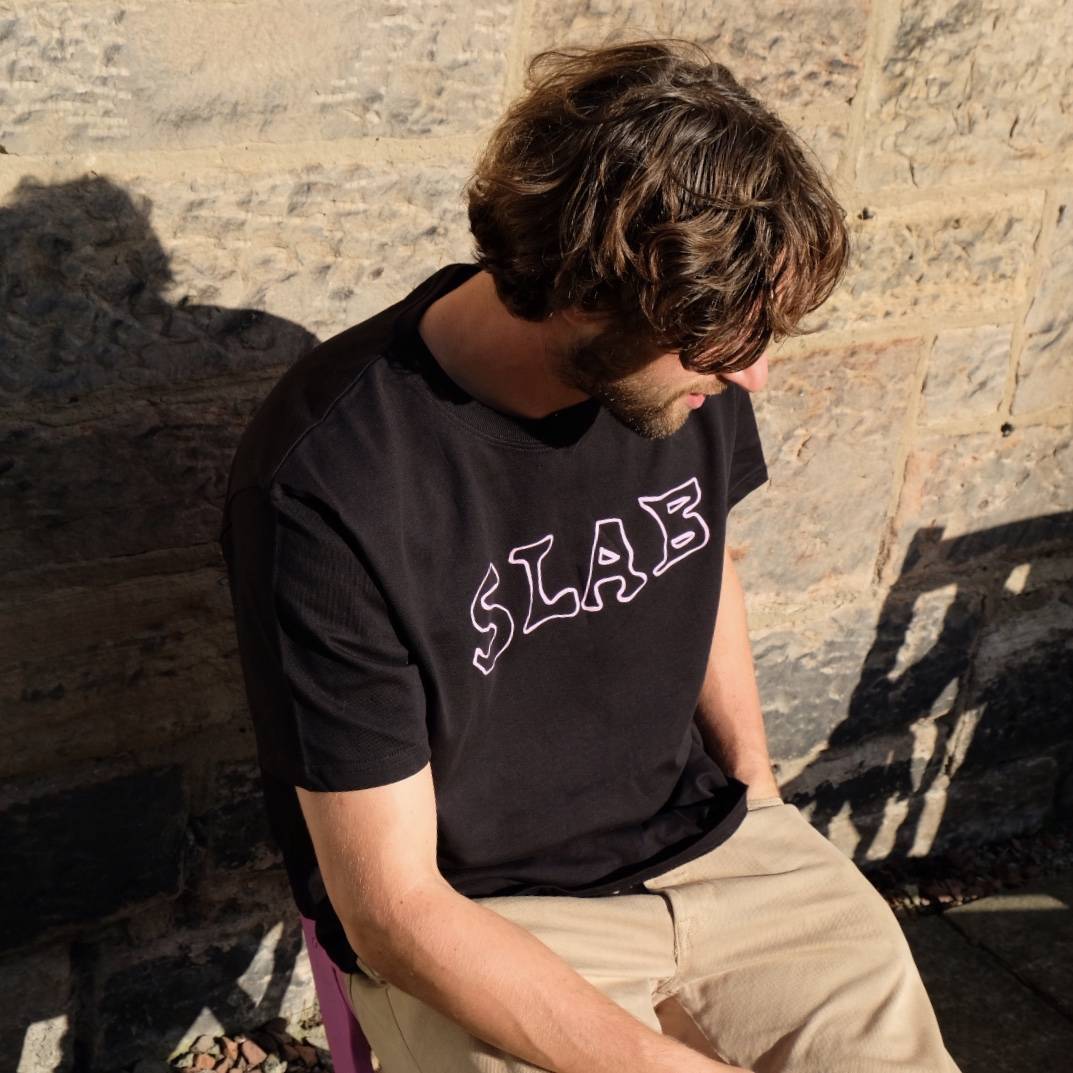 SLAB Pink Logo Tee – Slab Surf